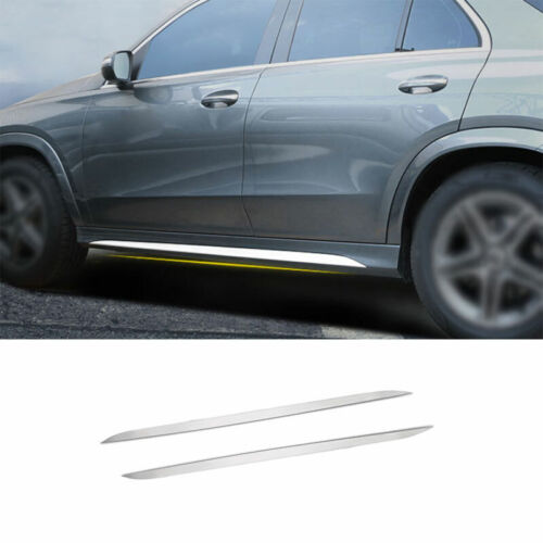 For 2020-2024 Benz GLE silver steel door side skirt anti friction trim ...