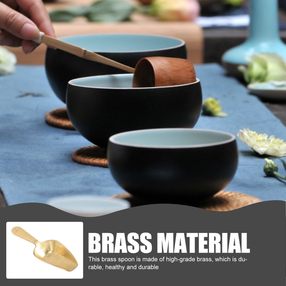 Brass Coffee Bean Shovel Tea Shovel Brass Loose Tea Scoop Shovel Home ...