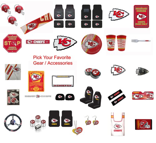 New NFL Kansas City Chiefs Pick Your Gear / Car Accessories Official ...