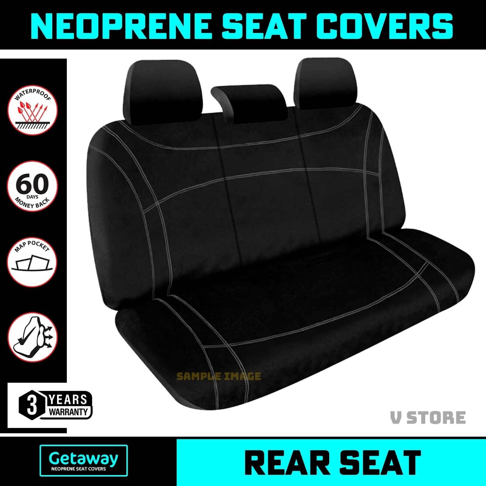 Getaway 2Rows Neoprene Seat Covers For Ford Falcon FG XR6 XR8 Sedan ...