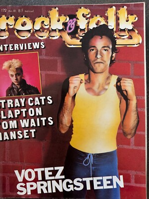 Magazine Rock & Folk n°172, Bruce Springsteen, Stray Cats, Eric Clapton ...