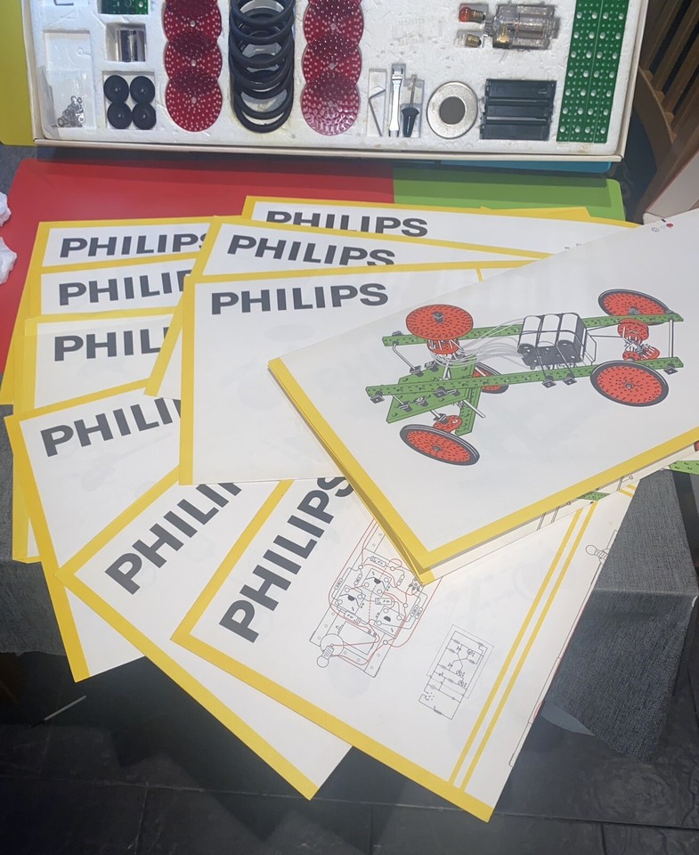 Vintage (1970s) Philips Mechanical Engineer Kit ME1201 Construction Toy ...