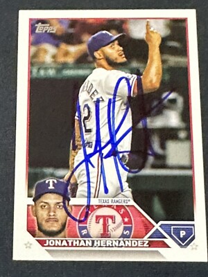 2023 Topps Update US312 Jonathan Hernandez Rangers Signed Autographed ...