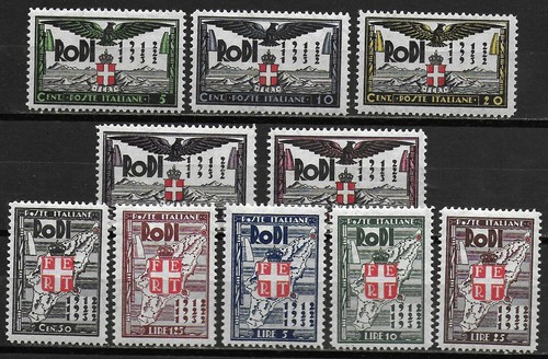 Egean Islands/RODI stamps 1932 MI 123-132 MLH VF SCARCE! | eBay