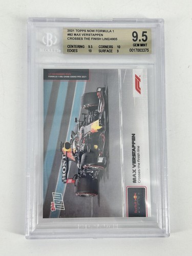 Topps Now F1 #82 Max Verstappen Crosses Finish Line BGS 9.5 | eBay