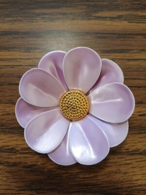 Pink Flower Metal Brooch Pin - formal, informal, party, wedding | eBay