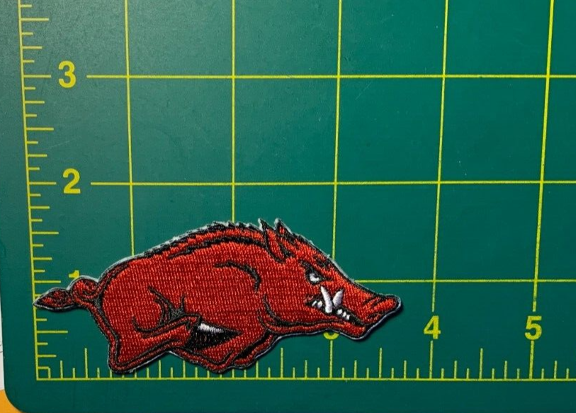 Arkansas Razorback patch iron on patch Hogs boar 3.75" Univ. of ...