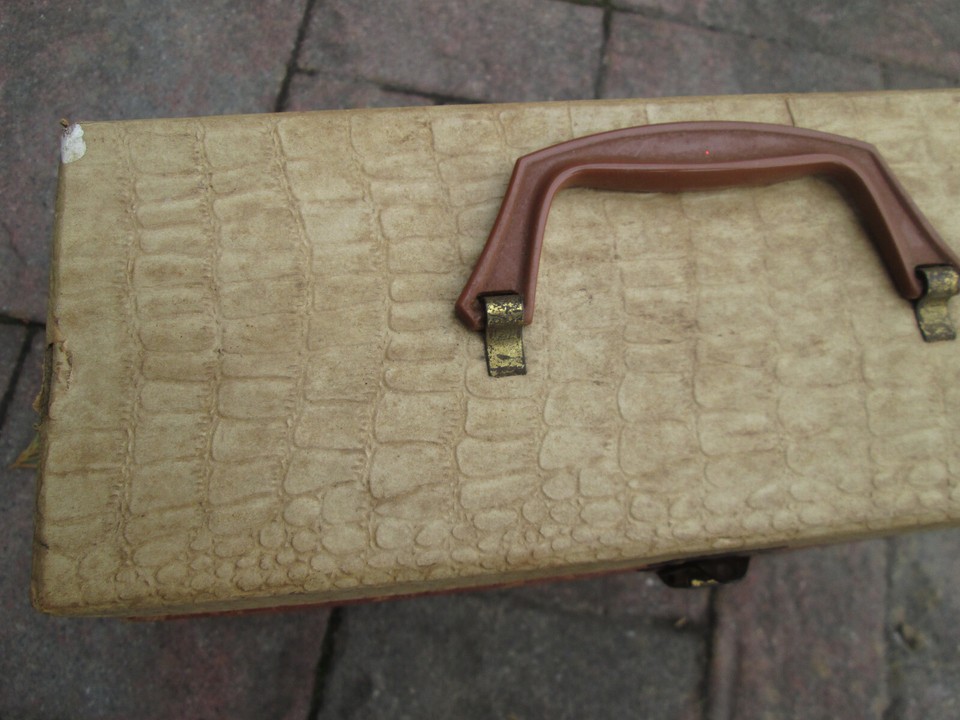 Vintage 50s 12" LP TWO-TONE 'GATOR' Record Storage Case Box - GOOD/AV ...