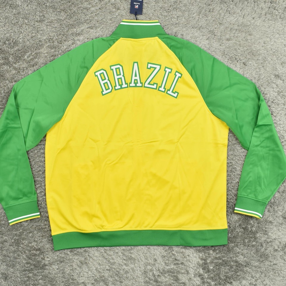 FILA Brazil Track Jacket Men's Size 3XL Big and Tall Yellow Green ...