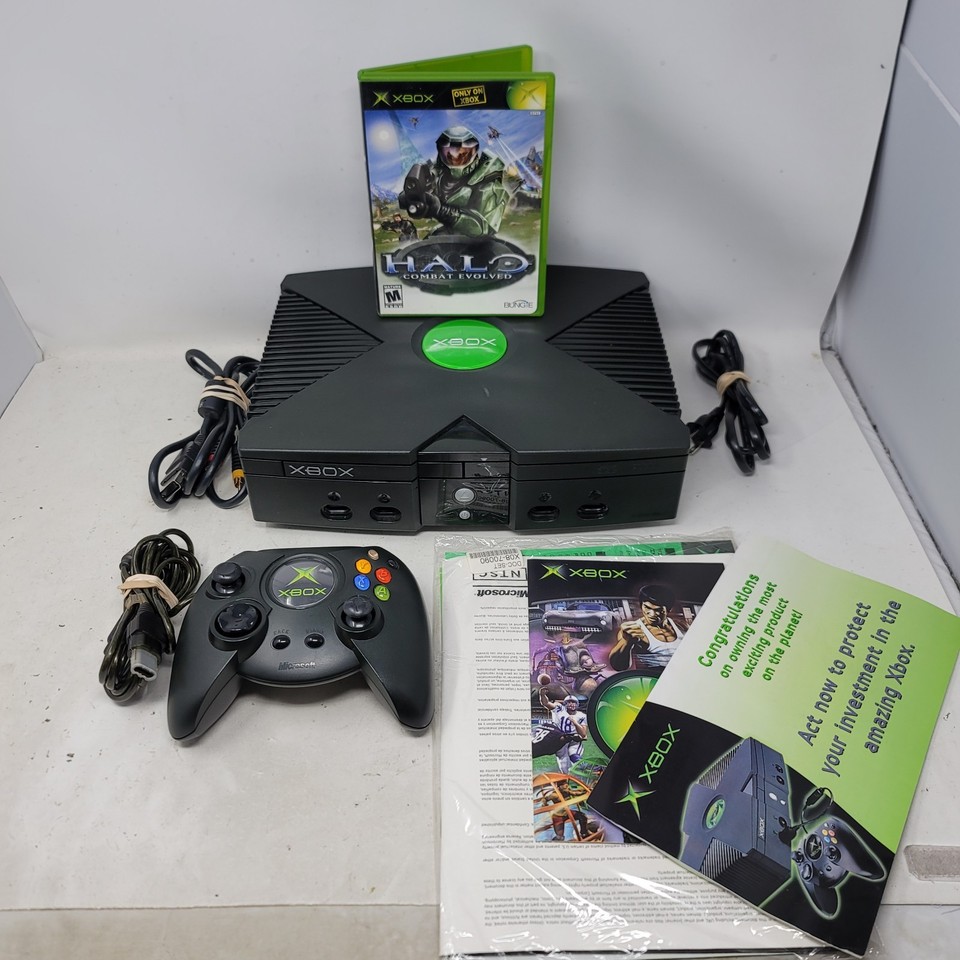 Microsoft Xbox Launch Edition 8GB Black Console In Box Tested Working ...