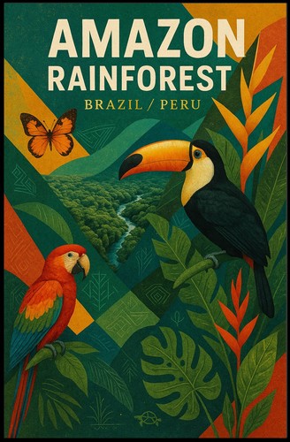 Amazon Rainforest Poster | eBay