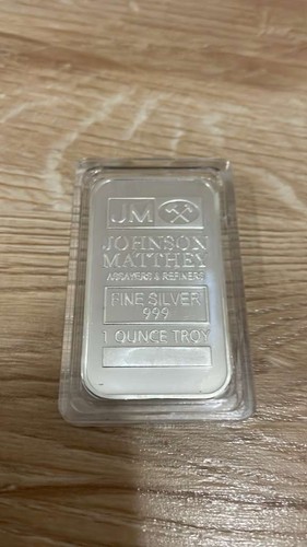 Johnson Matthey Assayers & Refiners 1 oz .999 Fine Silver Bar - Sealed ...