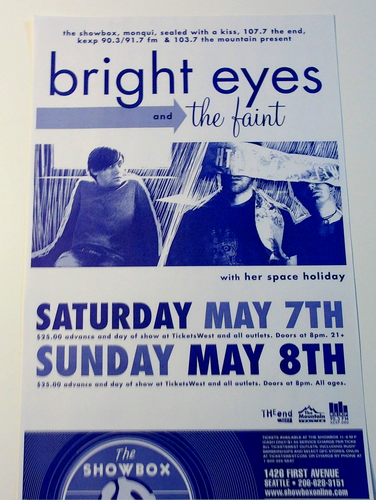Bright Eyes and the Faint Poster 2005 Original Concert Show Flyer | eBay