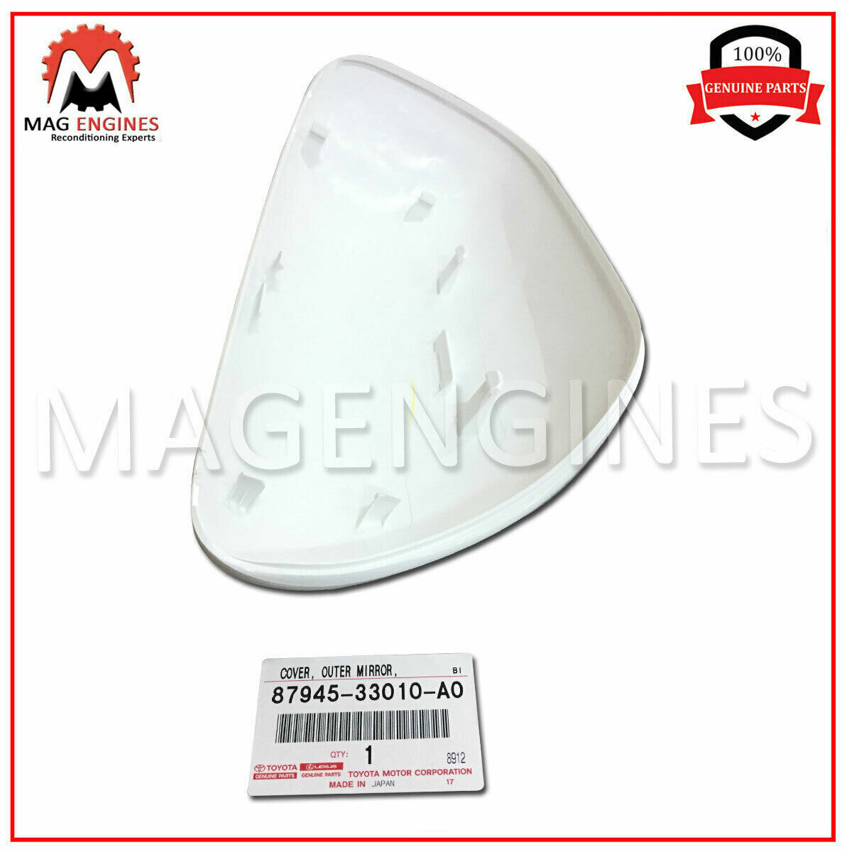 87945-33010-A0 GENUINE OEM DRIVER SIDE OUTER MIRROR COVER (LH ...