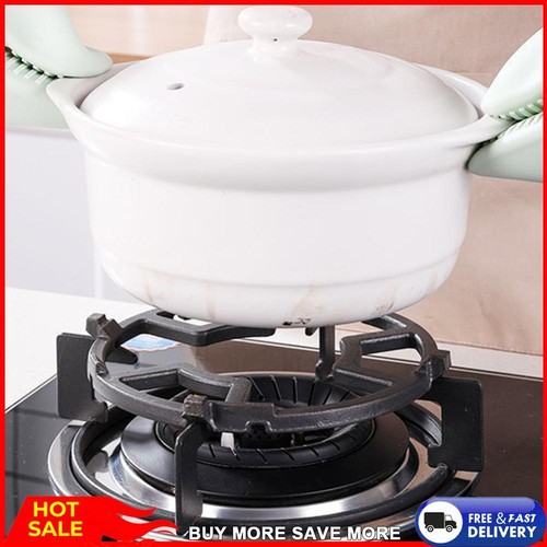 Cooktop Range Pan Holder Stand Black Non Slip Universal Wok Support ...