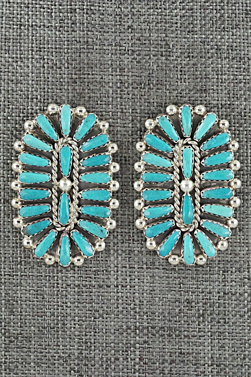 Turquoise & Sterling Silver Earrings - Philena Byjoe | eBay