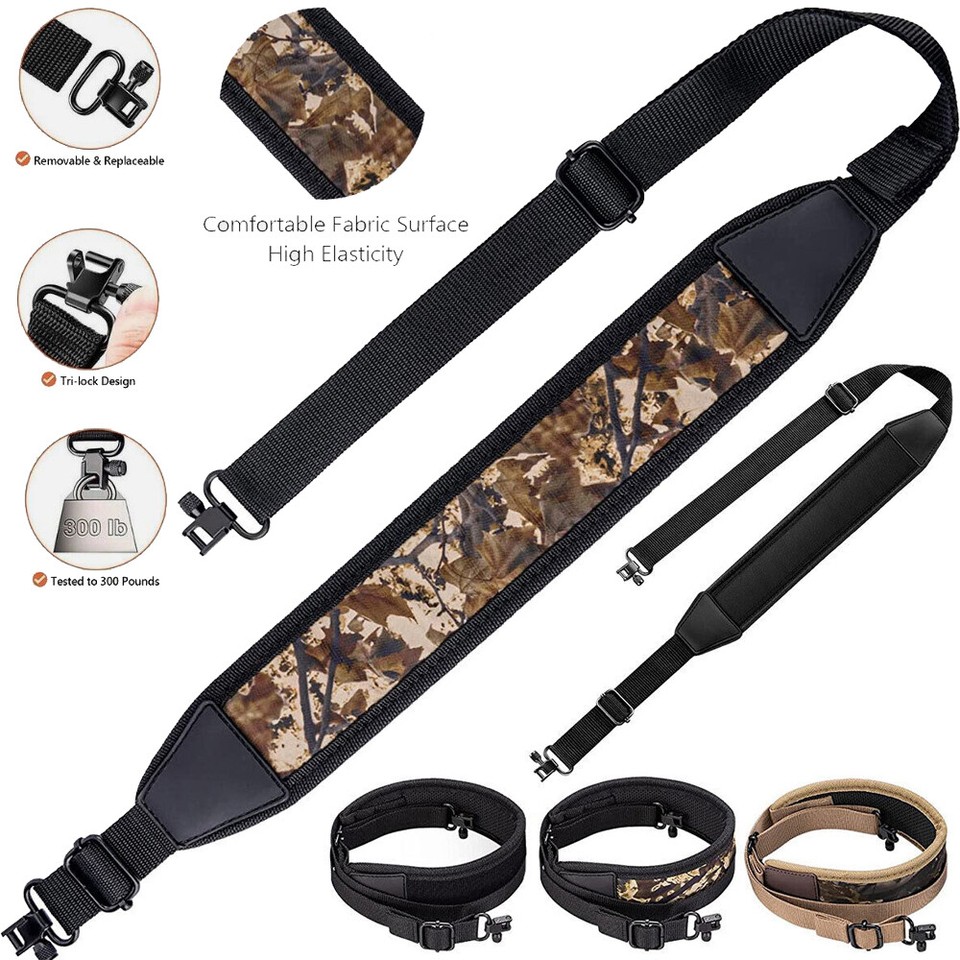 Tactical One Single Point / Two / Three Point Sling Strap Bungee Rifle ...
