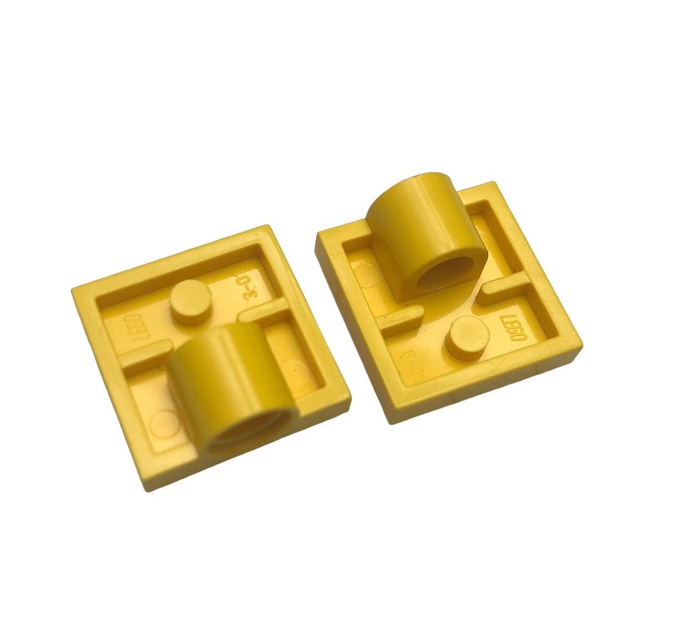 Lego 2444 Plate, Modified 2x2 with Pin Holes Yellow- Qty. 2 | eBay