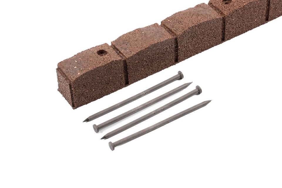 Graphite Earth Flexi Curve 1.2m Garden Edging Lawn Roman Stone Border ...