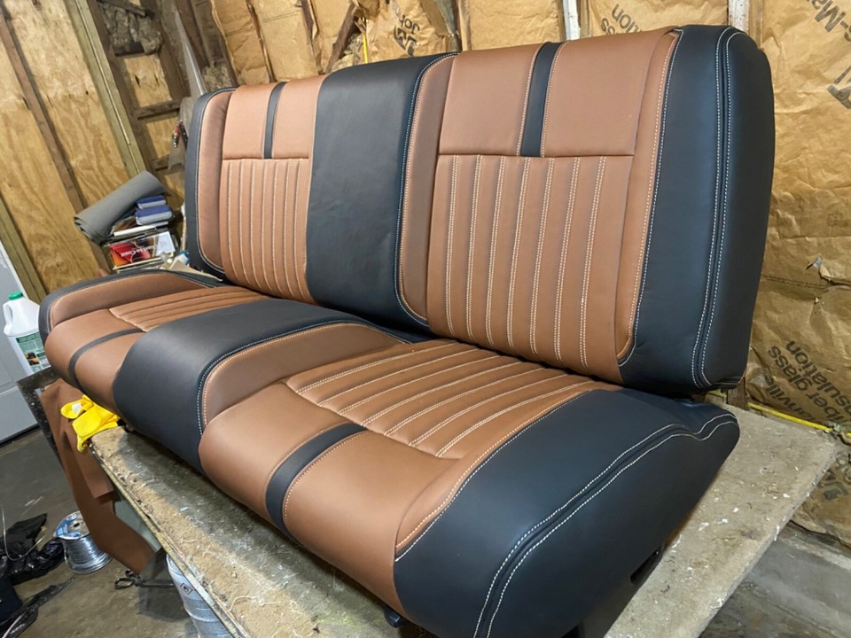 obs chevy bench seat custom leather bench | eBay