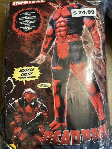Marvel Deadpool Costume Adult XL Padded Chest With Mask | eBay