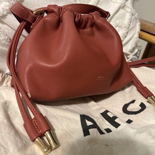A.P.C. Brick Synthetic Leather Bag Sac Ninon Mini LImited Edition Rare ...