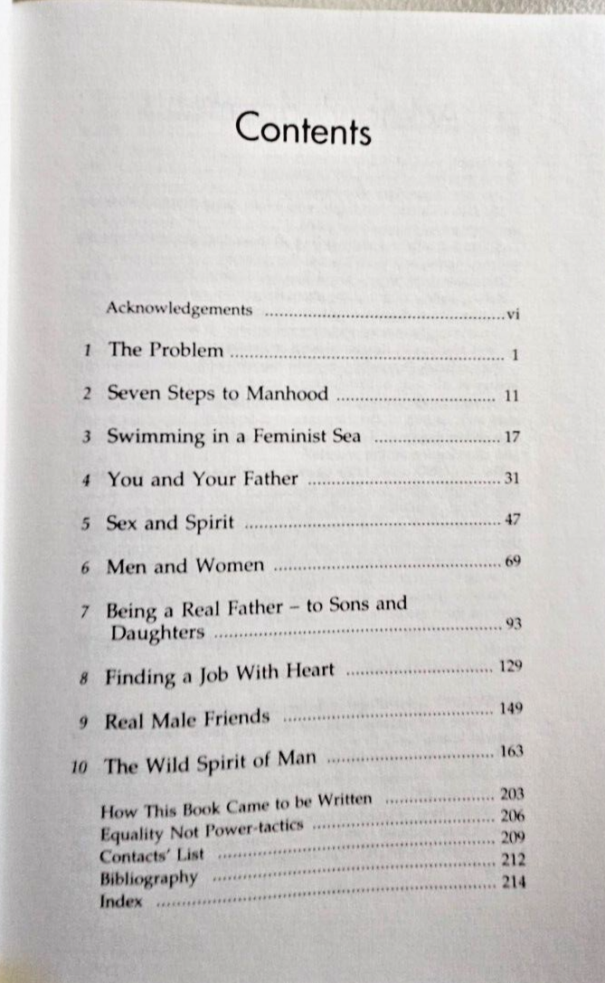 Manhood, A Book About Setting Men Free, By Steve Biddulph, VERY GOOD ...