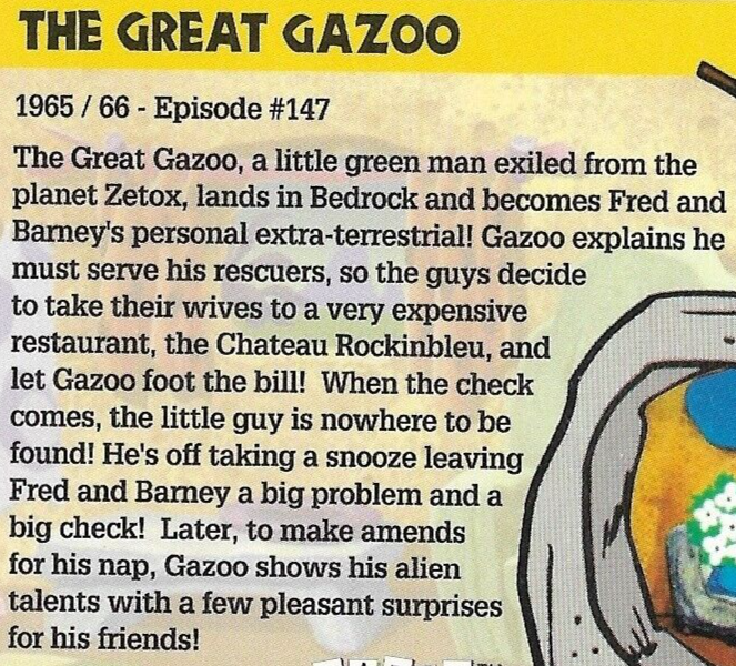 1993 Cardz Flintstones 45 Great Gazoo Fred Barney | eBay