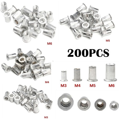 200tlg M3-M6 Alu Blindniet Muttern Sortiment Set Nietmutter ...