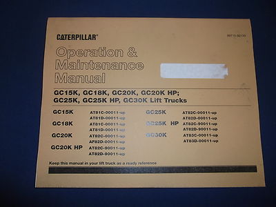 CAT CATERPILLAR GC15K GC18K GC20K GC25K GC30K FORKLIFT PARTS BOOK ...