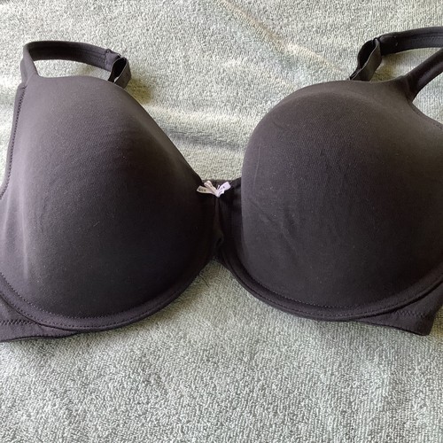 cacique lightly lined t shirt bra Black 38F NWOT | eBay