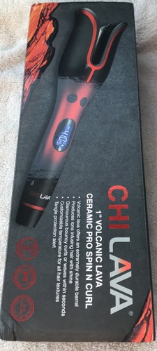CHI Lava Spin N Curl Professional Curling Iron - Black/Red,New ...