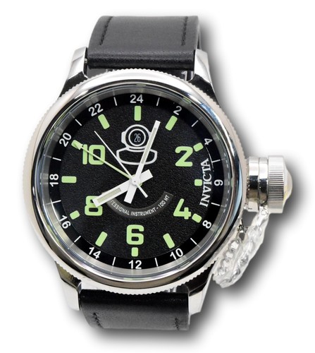 Invicta Russian Diver Mens 52mm Luminous GMT Swiss Quartz LARGE Black ...