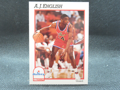 A.J. English 1991-92 NBA Hoops Basketball Trading Card #215 A | eBay