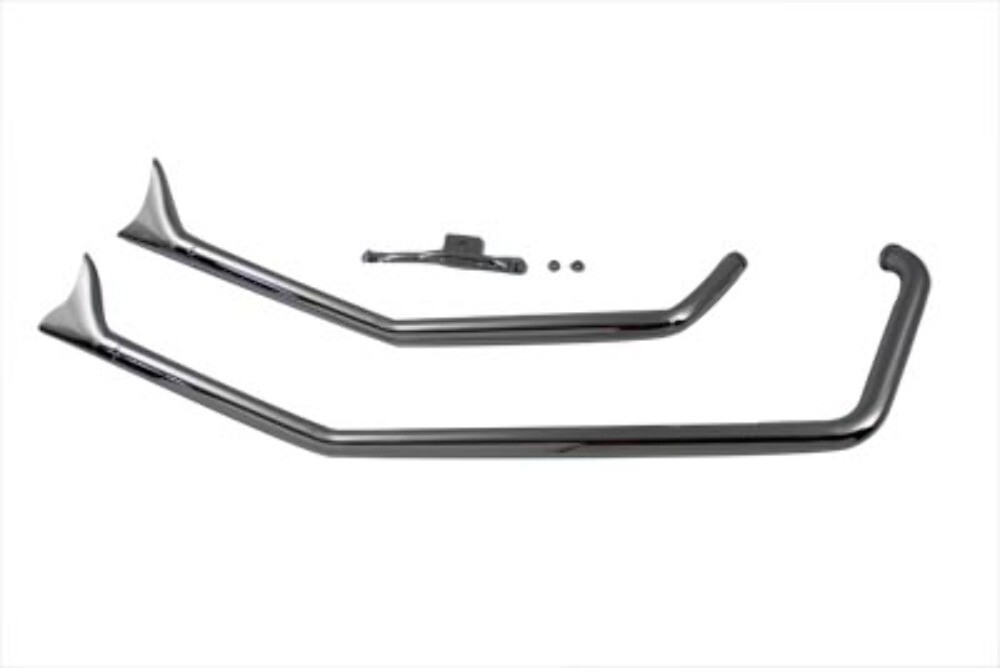 USA Upsweep Fishtail Exhaust Drag Pipes Harley Softail Bobber Chopper ...