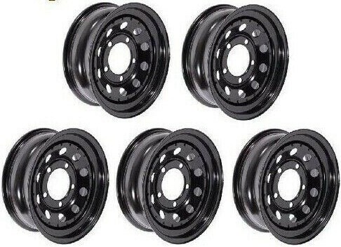 Land Rover Defender 90 / 110 Modular Steel 16x7 Wheel Black x5 - GRW006 ...