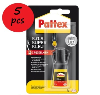 5 pcs Super glue gel with brush waterproof 5g Pattex | eBay