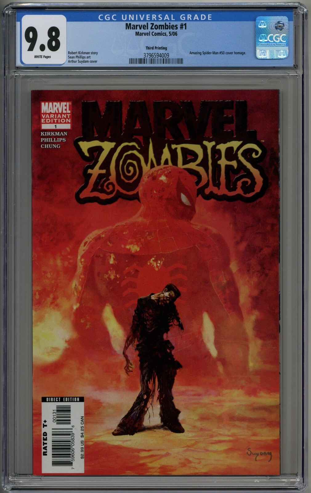Marvel Zombies #1 3rd printing 2006 CGC 9.8 Amazing Spider-Man 50 ...