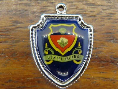 Vintage sterling silver JEKYLL ISLAND GEORGIA STATE TRAVEL SHIELD charm ...