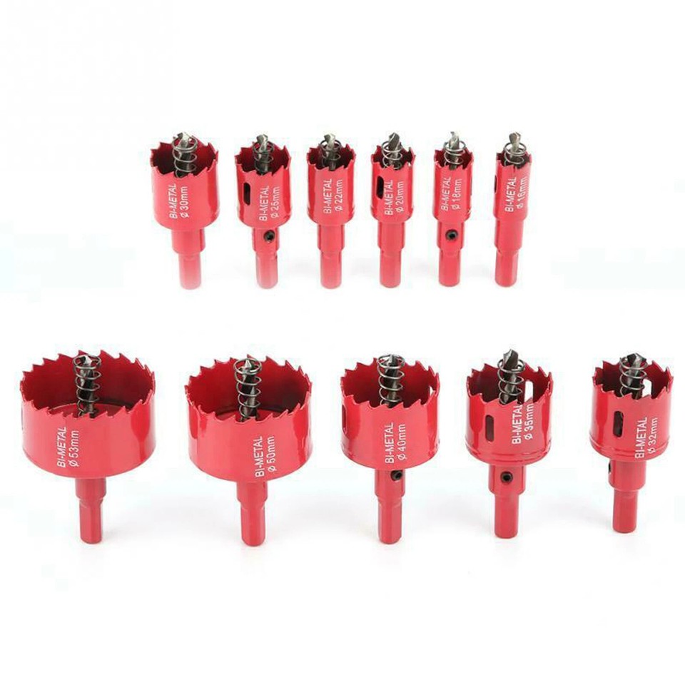 Bi metal Hole Saw 15mm-200mm Drill Bit Arbor Pilot Hole Saw Metal Wood ...