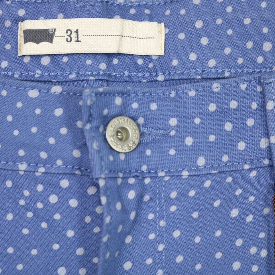 Levi's Demi Curve Womens Skinny Tapered Jeans Polka Dot Size 31 Stretch ...