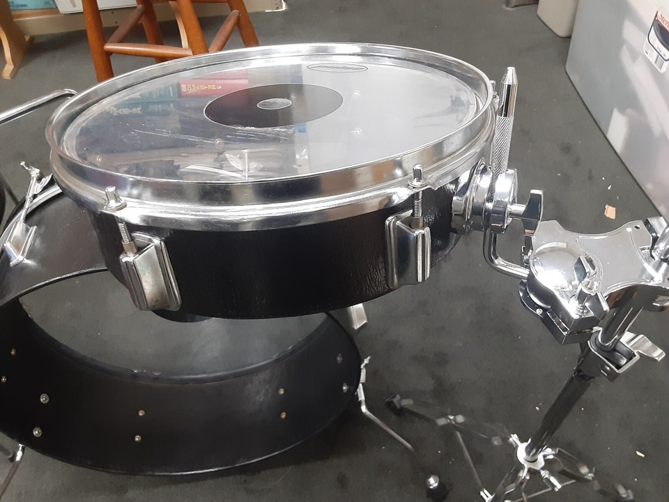 3 Drum Set 22" Bass Concert Compact Pancake Nesting Travel Drum Kit Cymbal Mount | eBay