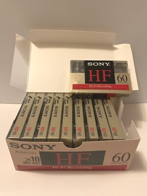 10 Sony HF60 Blank Cassette Tapes Type I 60 Minutes Hi-Fi Recording | eBay