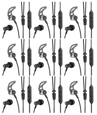 9x V-MODA FRZ-I-Black Forza In-Ear Hybrid Sport Headphones w/In-Built ...