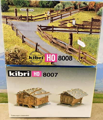 Two KIBRI HO Scale Model Kits -Mountain Cabins #8007 and Country ...