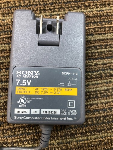 Official OEM Sony Playstation 1 PS1 PSone AC 7.5V Adapter Power Cord ...
