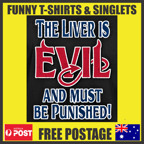 Funny Singlets Men's Novelty Singlets Tank Tops Funny Tees THE LIVER IS ...