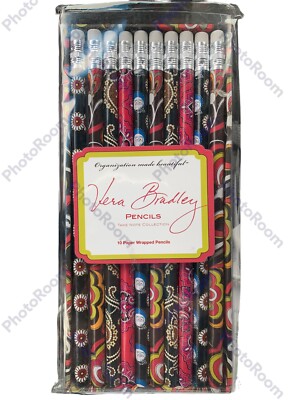 Vera Bradley DECORATIVE Paper Wrapped Pencils, pack of 10, (New ...