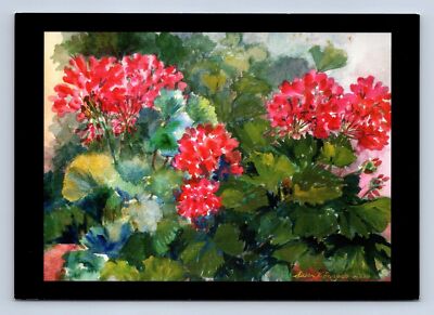 In Love With Geraniums-Susan K. Burgess Postcard Unposted | eBay
