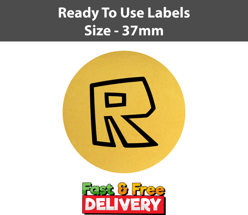 300 Roblox Chocolate Coin Logo Stickers Birthday Party Labels - Gifts ...